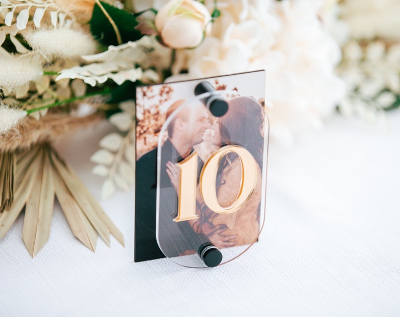 Wedding Table Numbers Custom Photo Wedding Modern Party Event - Etsy