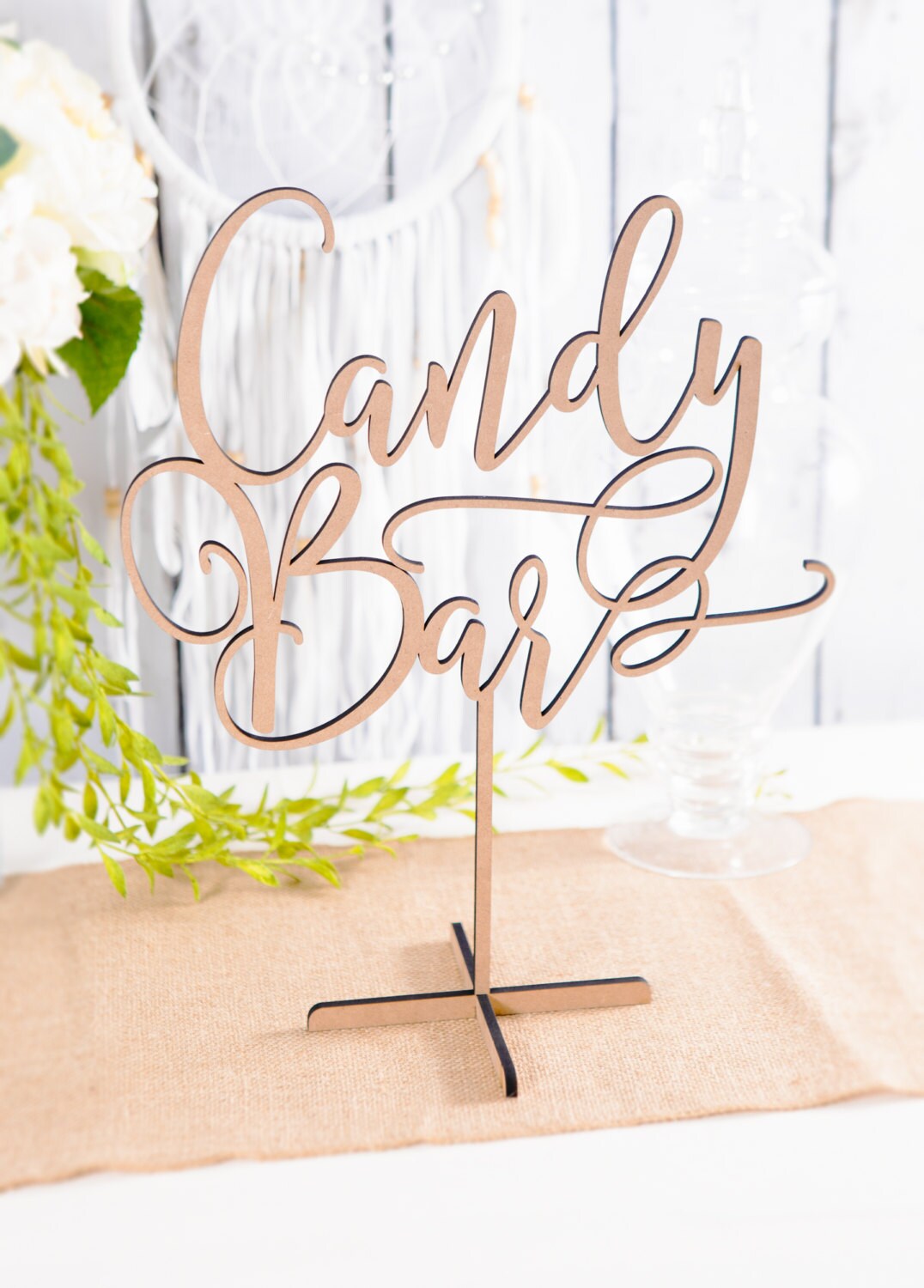 Candy Bar Sign for Wedding Dessert Table Standing or Gold & | Etsy