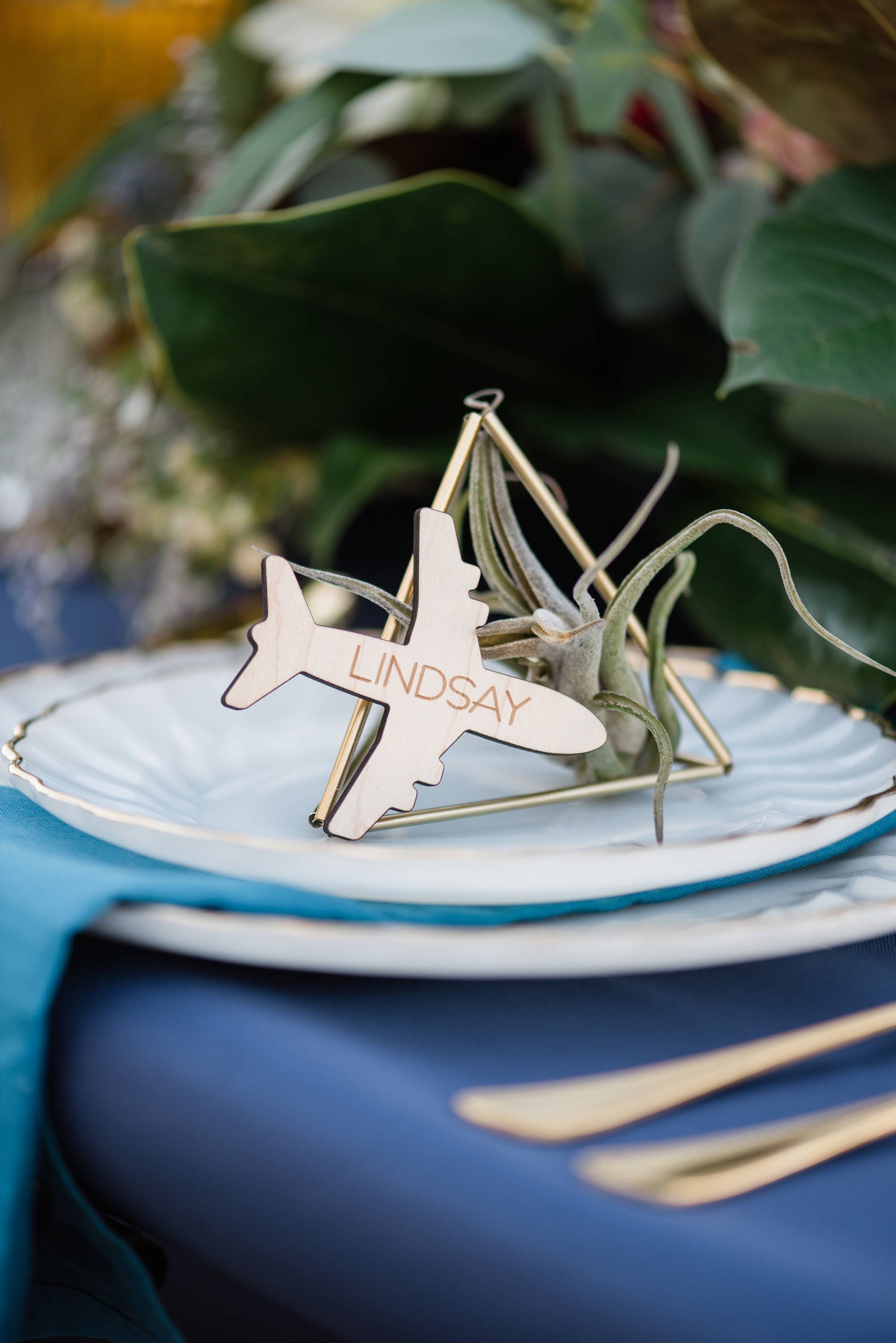Airplane Place Cards for Wedding or Party Wooden Engraved - Etsy
