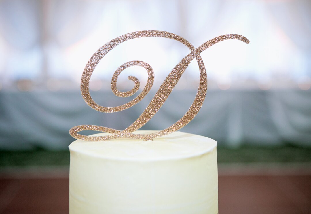 Cake Topper Letter Wedding Cake Topper Monogram Cake Topper Letter ...
