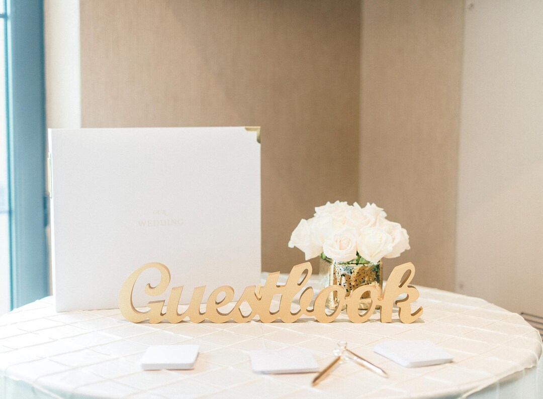 Wedding Guest Book Sign Standing guestbook Wooden Wedding Sign for ...