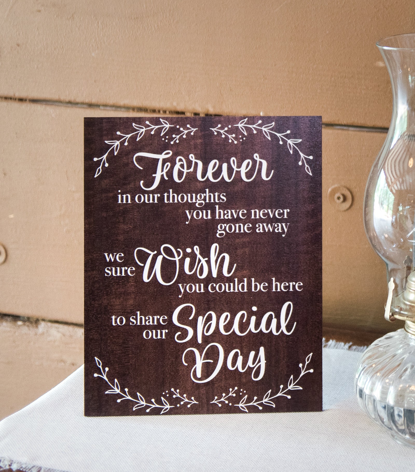 In Memory Sign for Wedding Remembrance Wedding Sign Wooden - Etsy