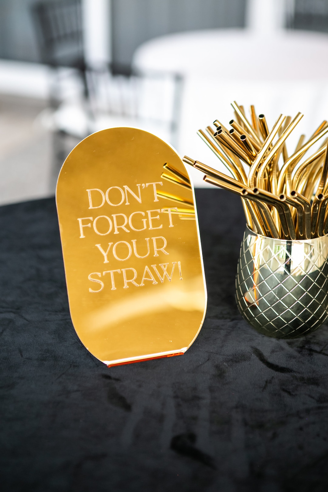 Custom Text Engraved Sign for Wedding or Business Sign Reception Desk ...