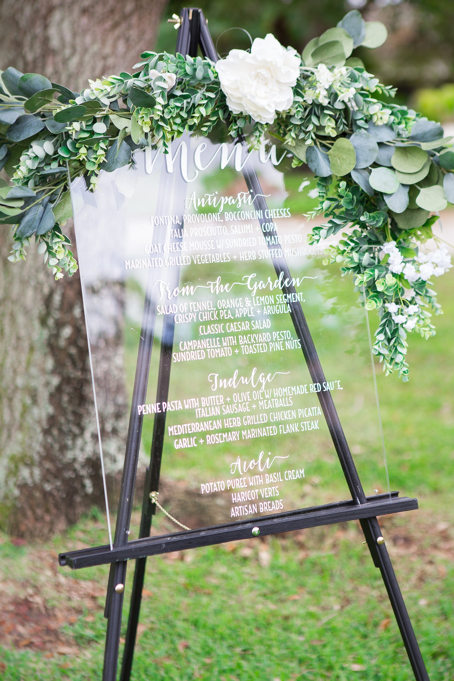 Custom Wedding Menu Sign Clear Painted for Wedding Display - Etsy