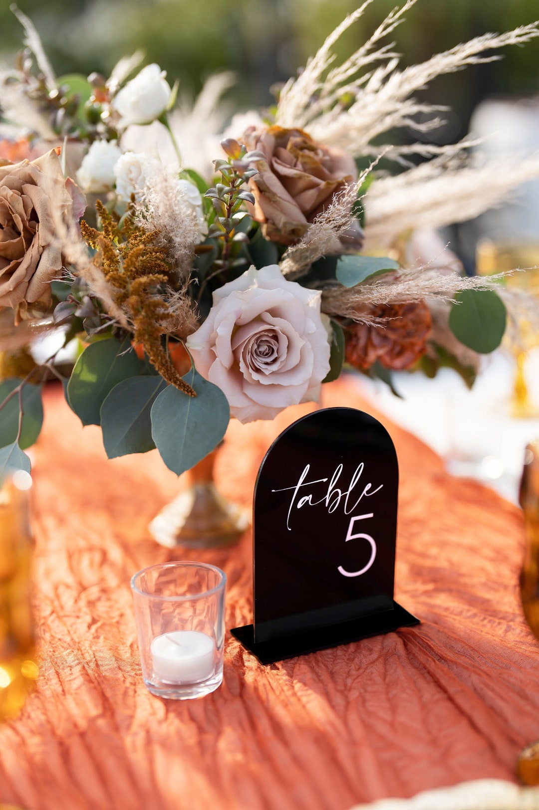 Wedding Table Numbers Modern Arch Wedding Table Number Sign Wedding ...