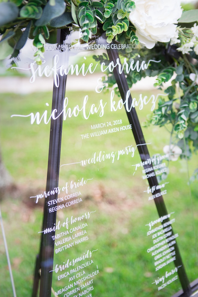Custom Wedding Party Sign Wedding Program Sign for Ceremony | Etsy