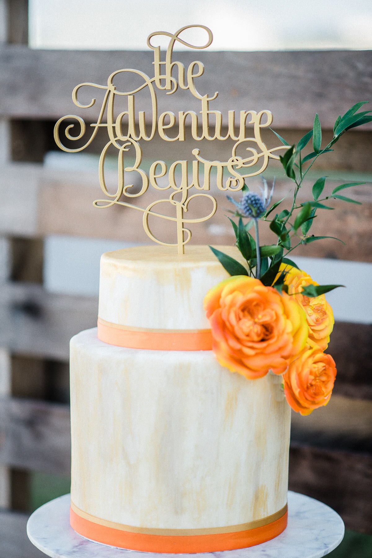 Wedding Cake Topper the Adventure Begins Wanderlust Cake | Etsy