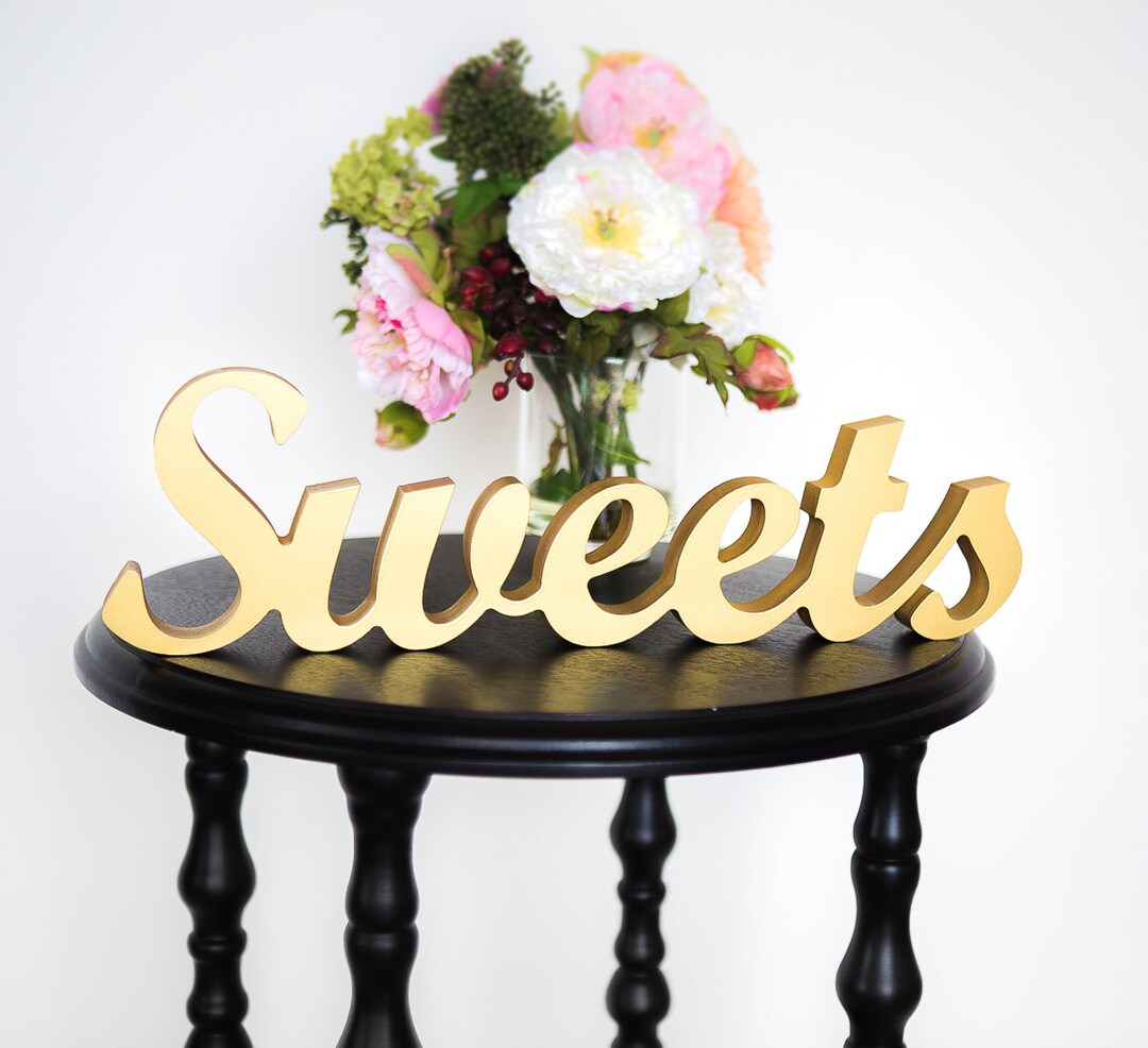 Sweets Table Sign for Wedding, Dessert Table or Cake Table Decor ...