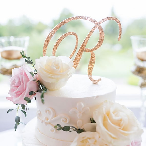 Monogram Letter Cake Toppers