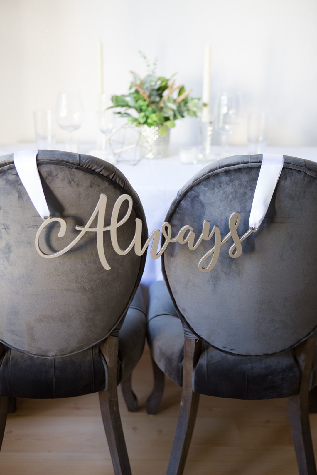 Wedding Chair Sign always, Bride & Groom Reception Decoration for ...