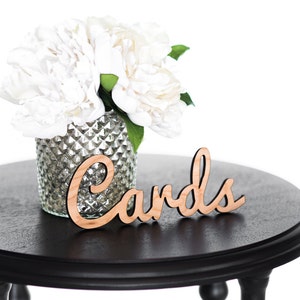 Wedding Cards Sign for Card and Gift Table, Wooden Cutout or Party Card ...