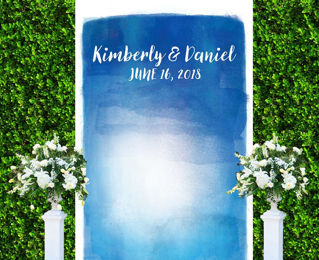 Wedding Backdrop for Ceremony or Photo Booth Decor Personalized Banner ...