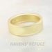 Flat Gold Wedding Ring Simple 6mm Pipe Band Made of 18k Recycled Gold ...