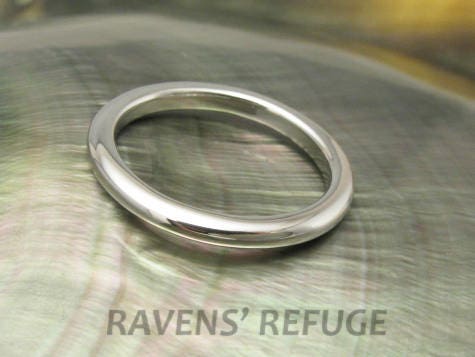 2mm high dome wedding band / stacking ring in platinum 950 | Etsy