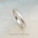 Traditional Platinum Wedding Band -- 3mm Domed Wedding Ring With Matte ...