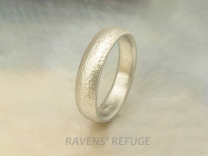 5mm Textured Matte Wedding Band Handmade Comfort Fit - Etsy