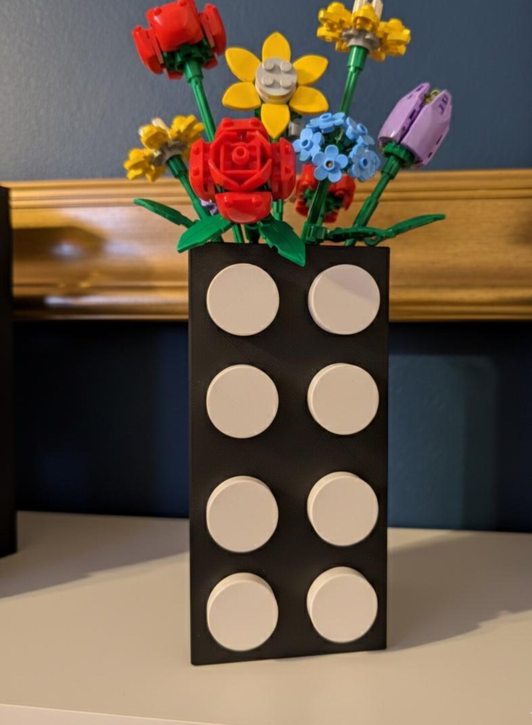 Building Block Style 3D Printed Vase | Interlocking Brick Flower Pot ...