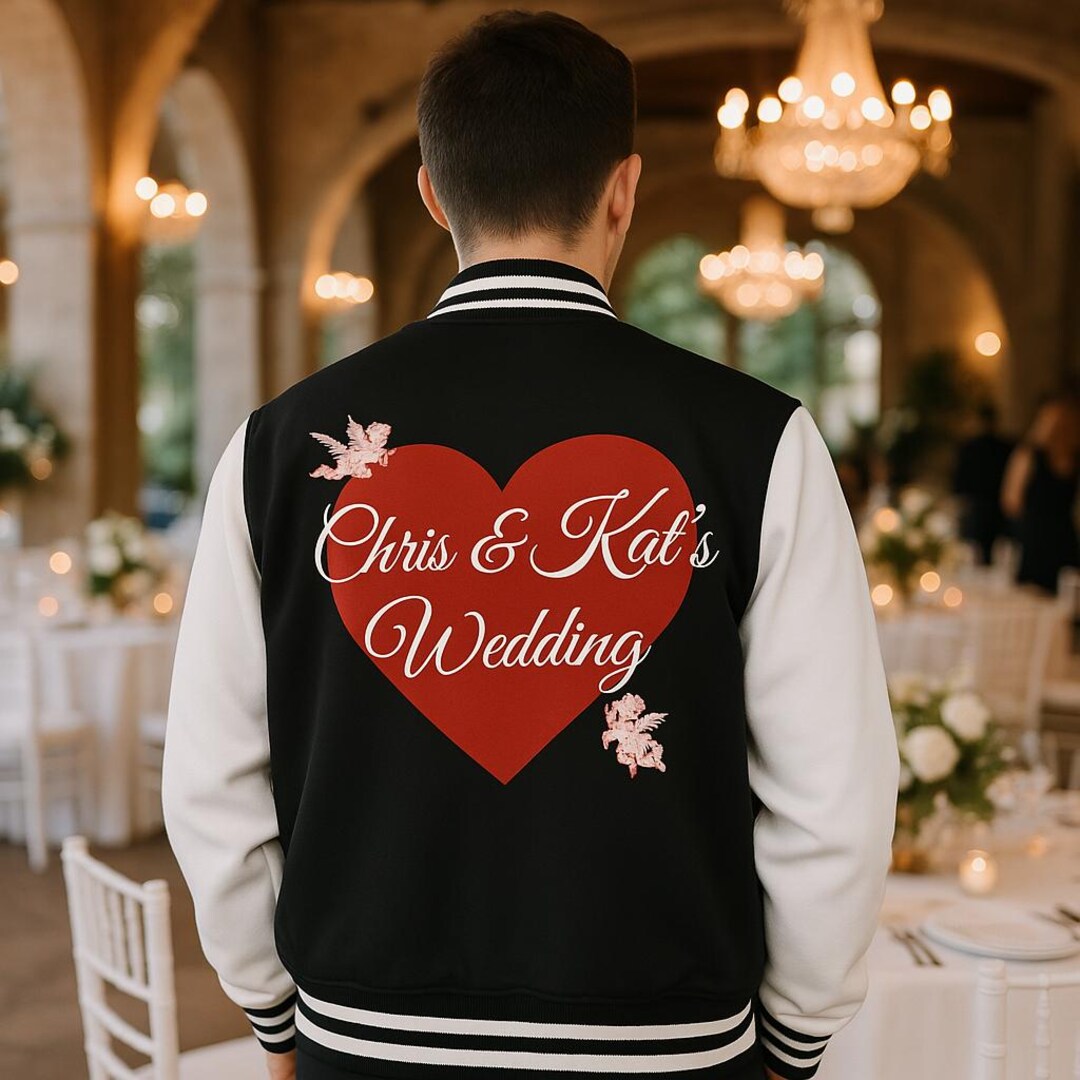Custom Wedding Letterman Jacket, Reception Outfit, Just Married Gift ...