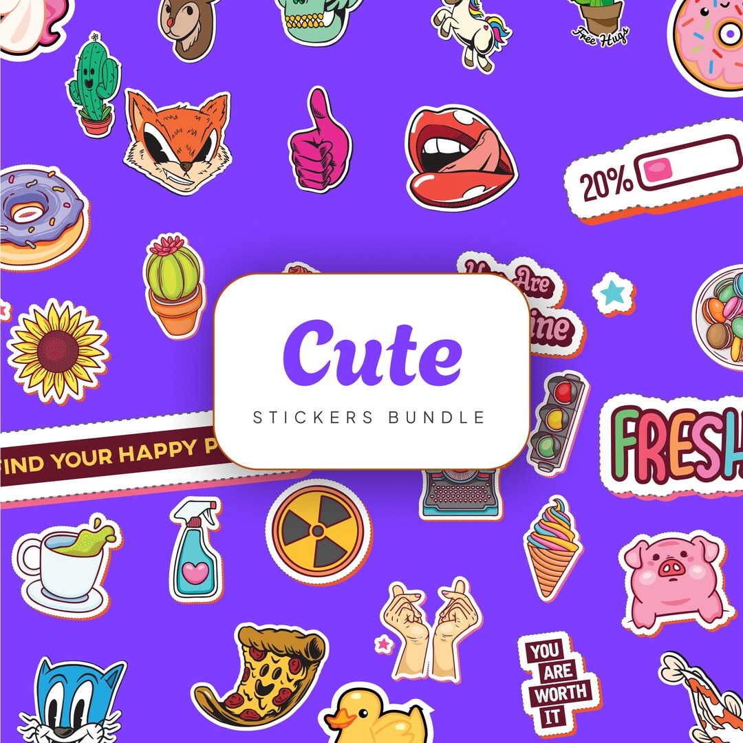 Colorful Printable Stickers PNG – Inspirational Print & Cut Sticker ...