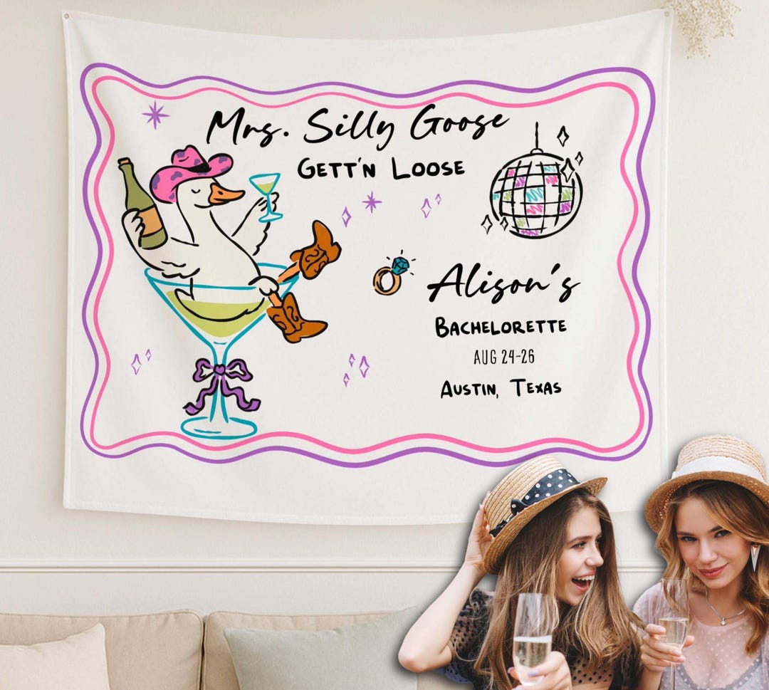 Nashville Bach Party Banner: Western Silly Goose Cowgirl Bachelorette ...
