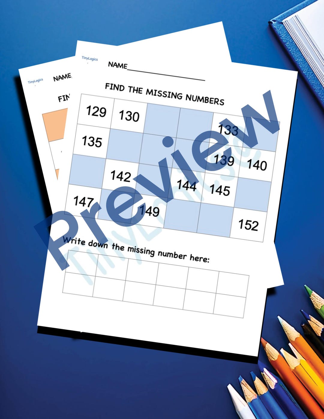 10 Worksheets for 3 Digit Missing Number ,logical Maths for Prek and ...