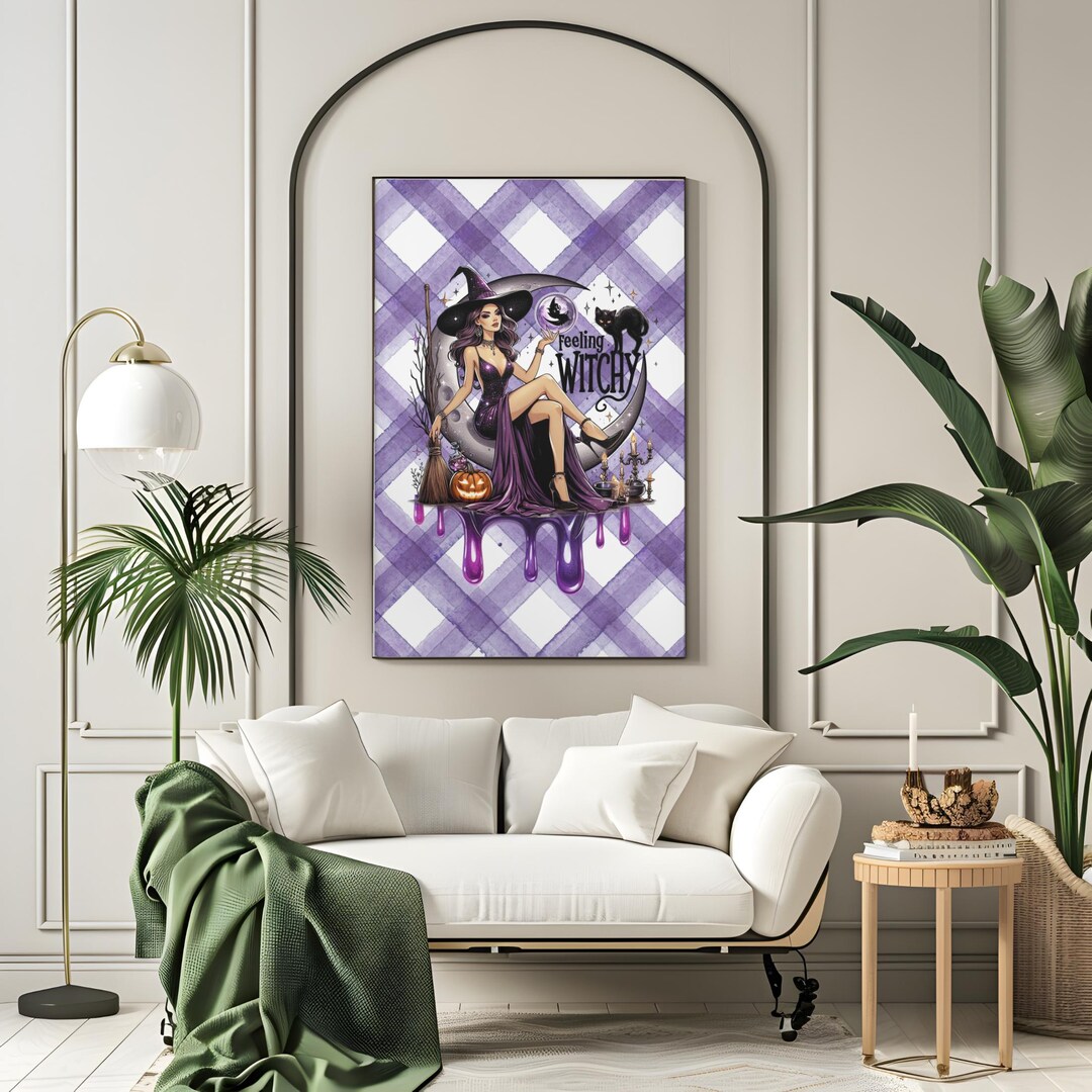 Feeling Witchy Wall Art Halloween Wall Art Witch Digital Download Glam ...