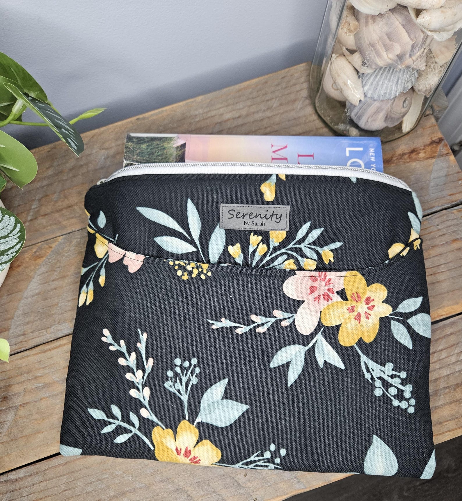 Handmade Small Book Sleeve,padded Book Sleeve, Zippered Book Sleeve ...