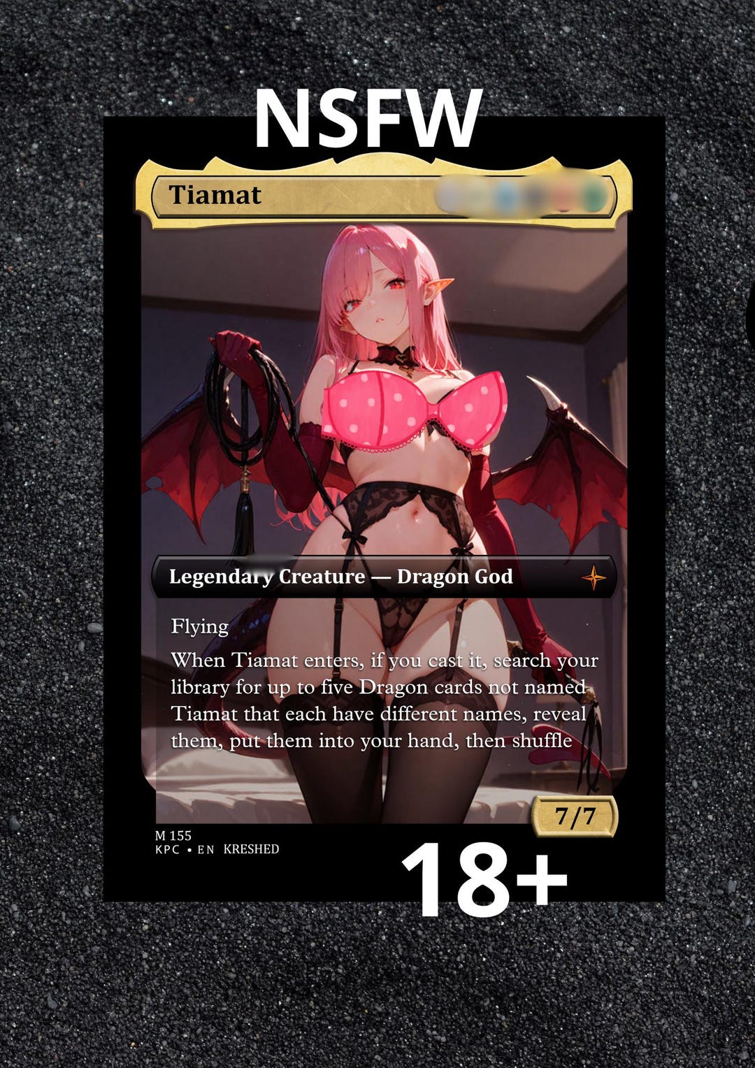 Tiamat - Waifu FOIL Proxy - Etsy