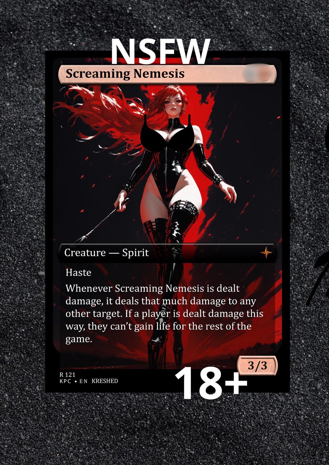 Screaming Nemesis - Waifu FOIL Nsf Proxy - Etsy