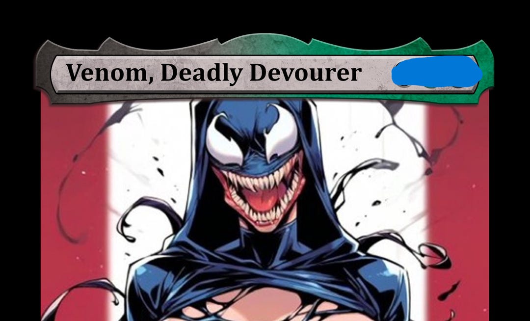 Venom, Deadly Devourer - Spiderman Waifu Proxy Foil Sexy - Etsy