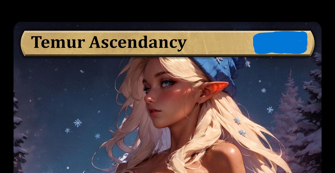 Temur Ascendancy - Waifu Proxy Foil Sexy - Etsy