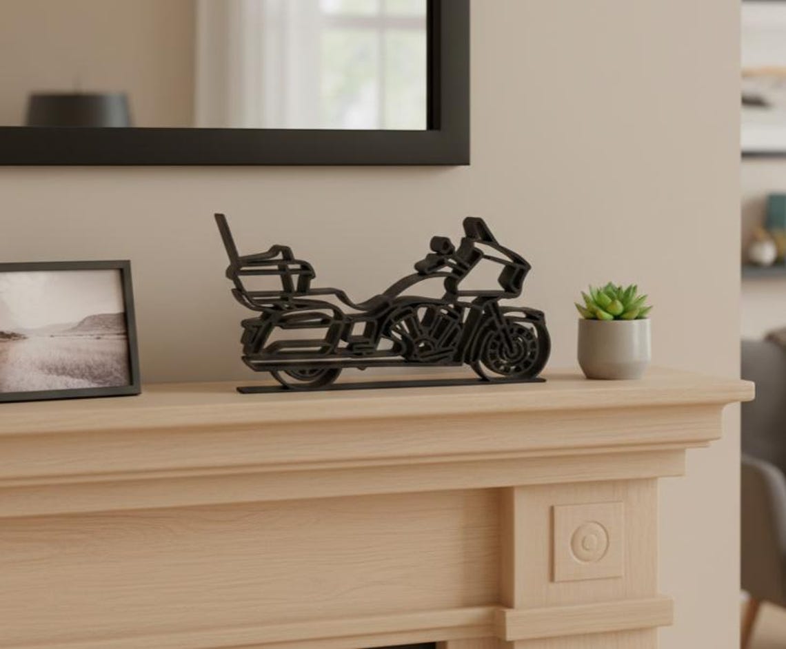 Indian Pursuit Line Art: Motorcycle Desk Decor - Etsy