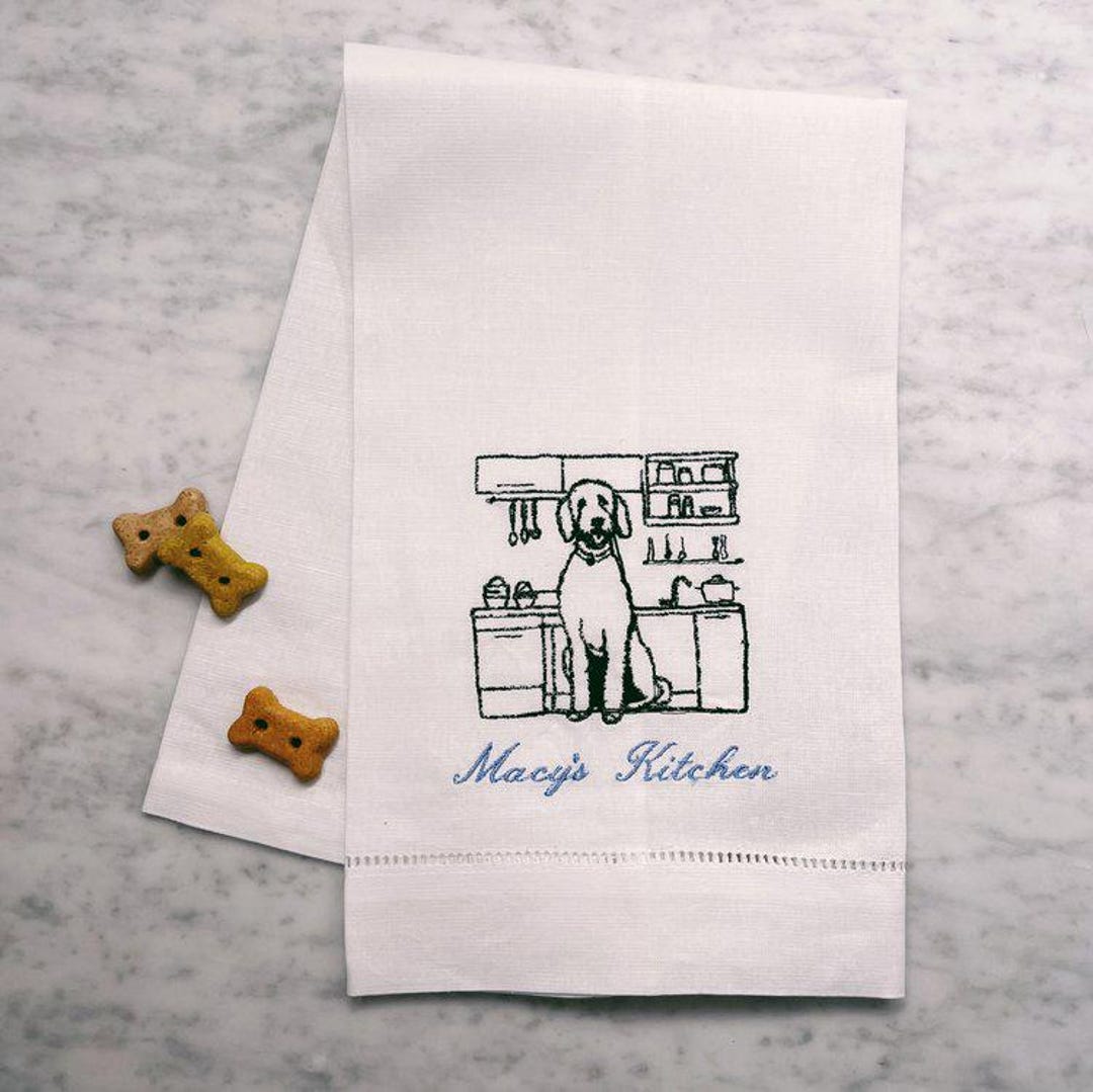Custom Embroidered Tea Towel - Etsy
