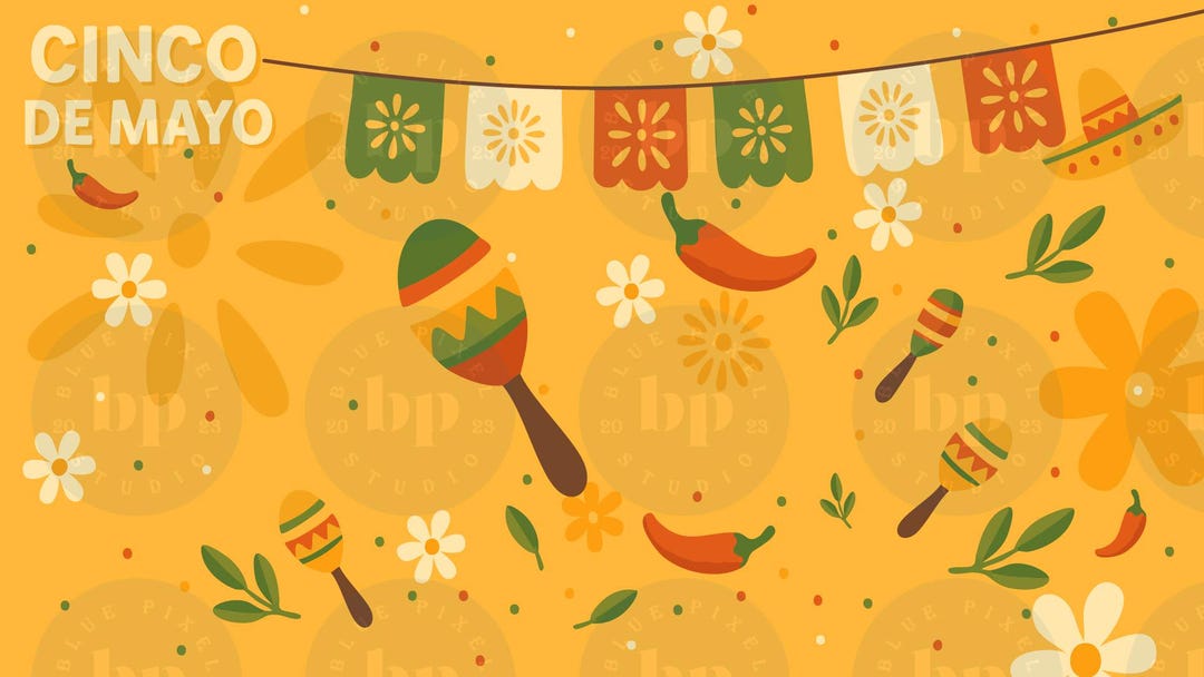 Cinco De Mayo Virtual Background | Zoom & Microsoft Teams | 1920x1080 ...
