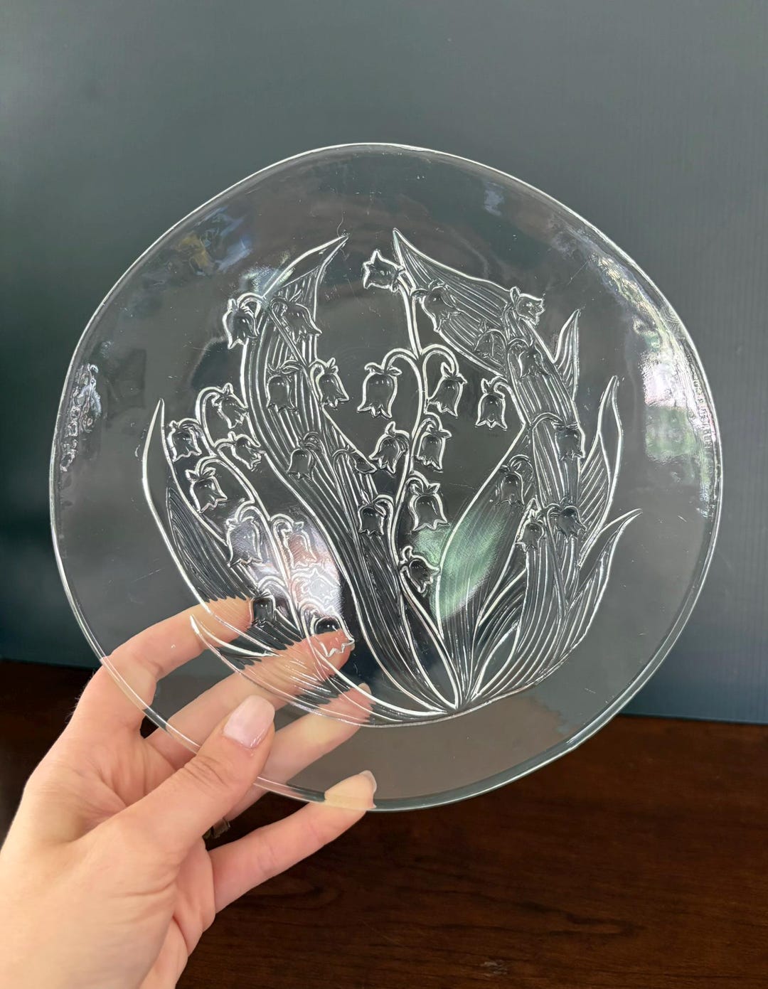 Handblown Lily of the Valley Glass Plates - Set of 4 - Etsy