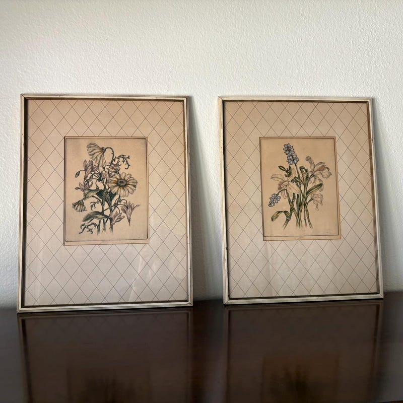 Signed Botanical Etching - Etsy