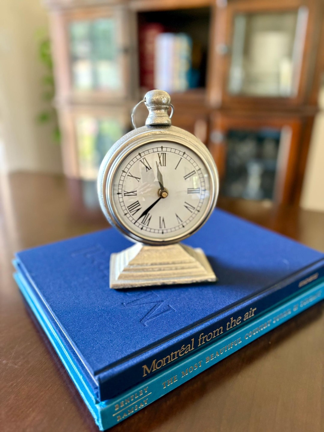 Pewter-style Pocket Watch Shaped Mantel Desk Clock - Etsy