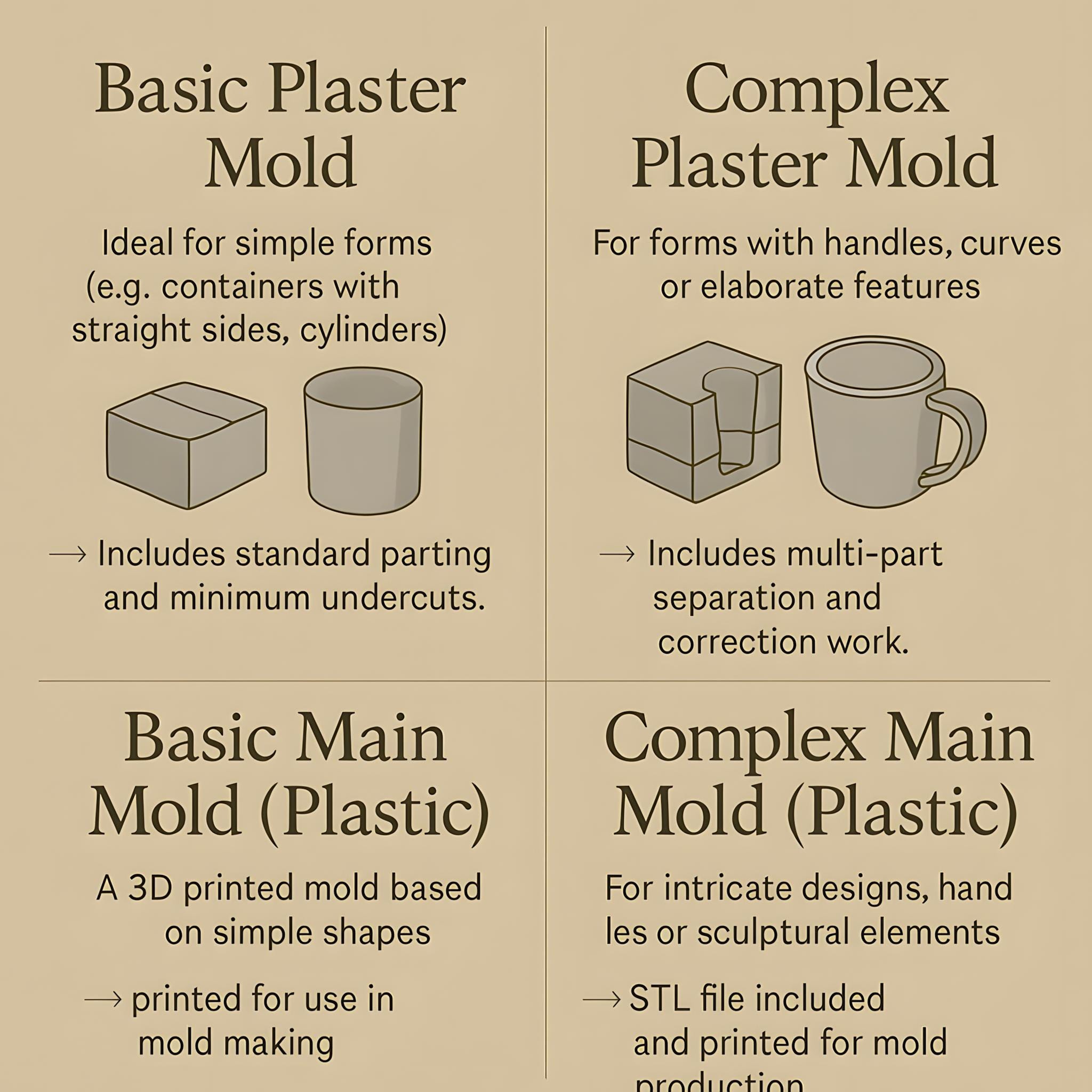 Custom Mold Design | Personalized Slip Casting or Plastic Master Mold ...