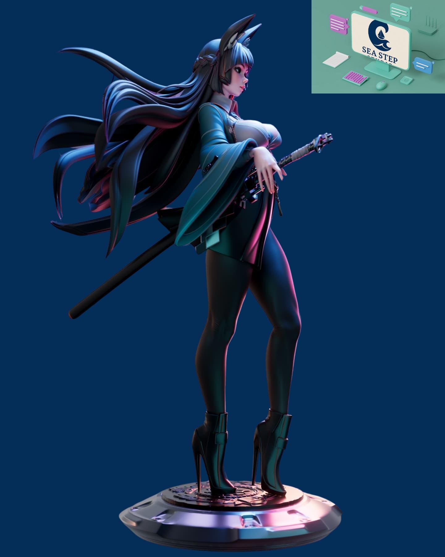 Hoshimi Miyabi STL File | 3D Printable Anime Idol Figure | Digital ...