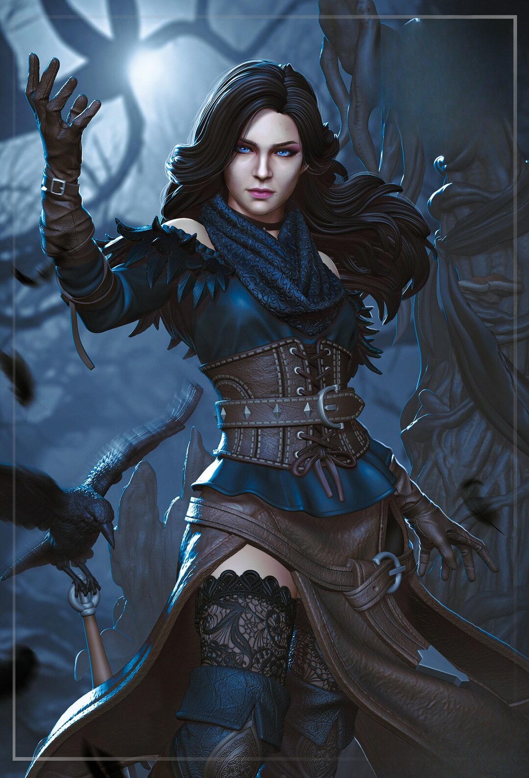 Yennefer STL File | Witch Sorceress 3D Model | the Witcher Inspired ...