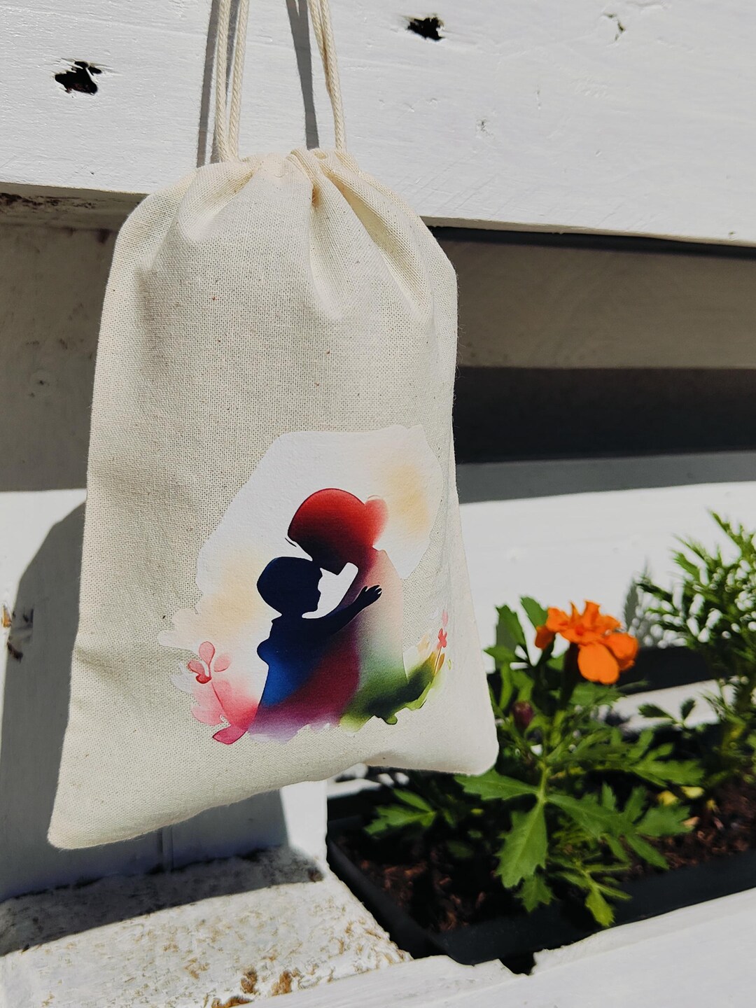 Mom-child Drawstring Bag - Small Size - Etsy