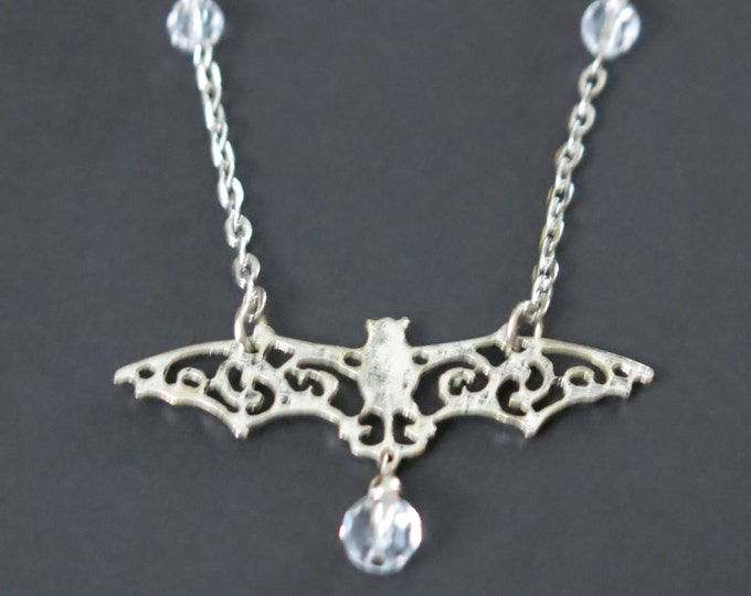 Crystal Bat Necklace - Etsy