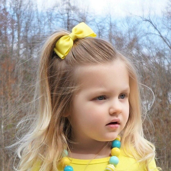Yellow Hair Bow - Etsy