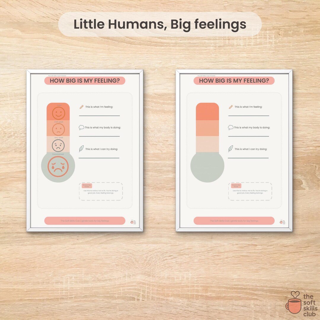 Feelings Thermometer Printable for Kids – Emotional Regulation Tool for ...