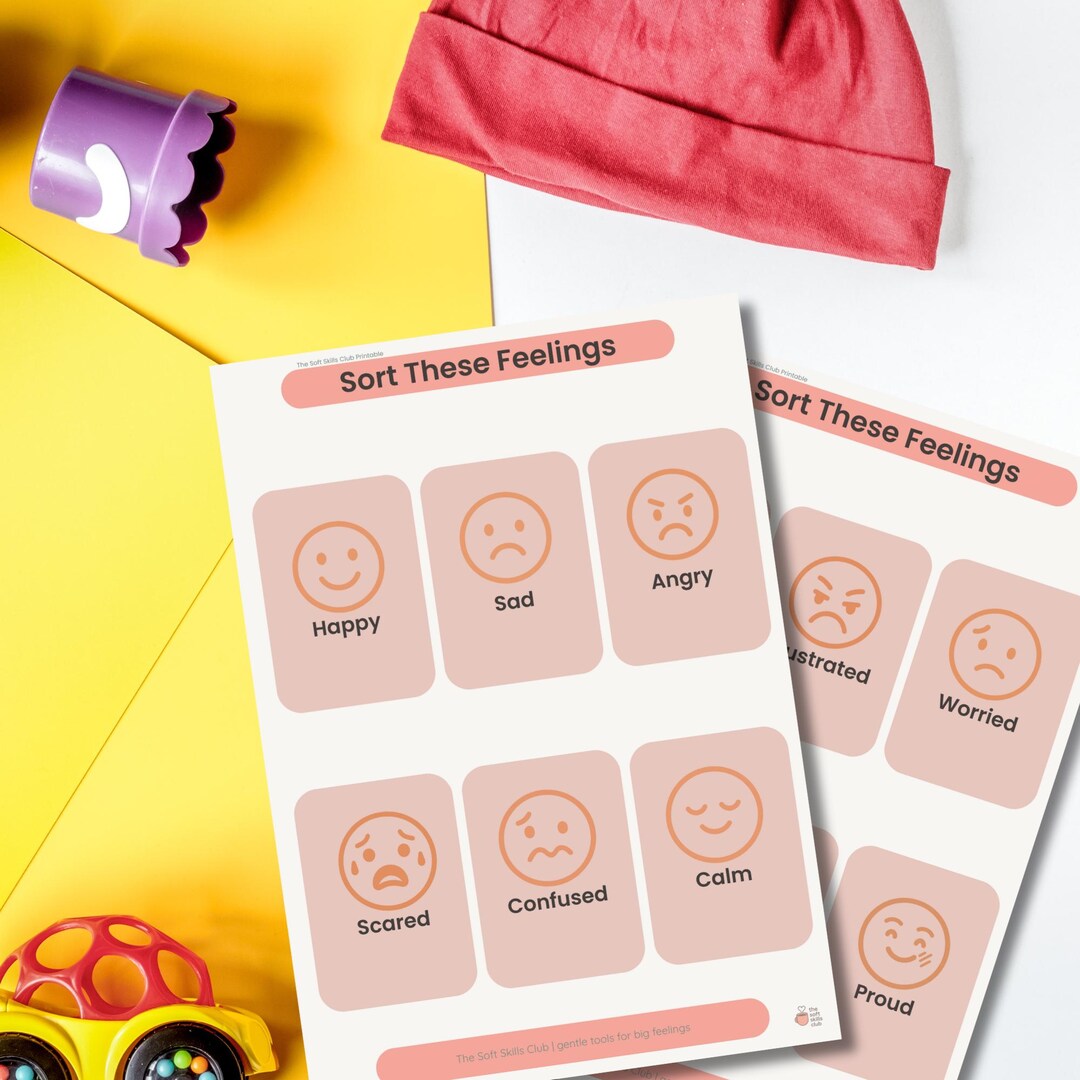 Emotion Flashcards for Kids – Feelings Cards for SEL, Calm Corner ...