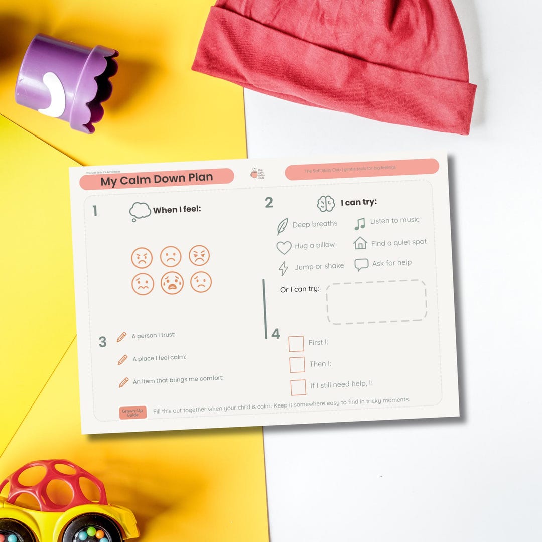 Coping Skills Workbook for Kids – Printable Calm Down Plan, Big ...