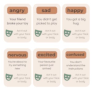 Feelings Charades Game – Printable SEL Activity for Kids, Emotion Cards ...