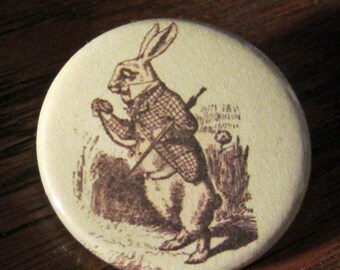 White Rabbit Button - Etsy