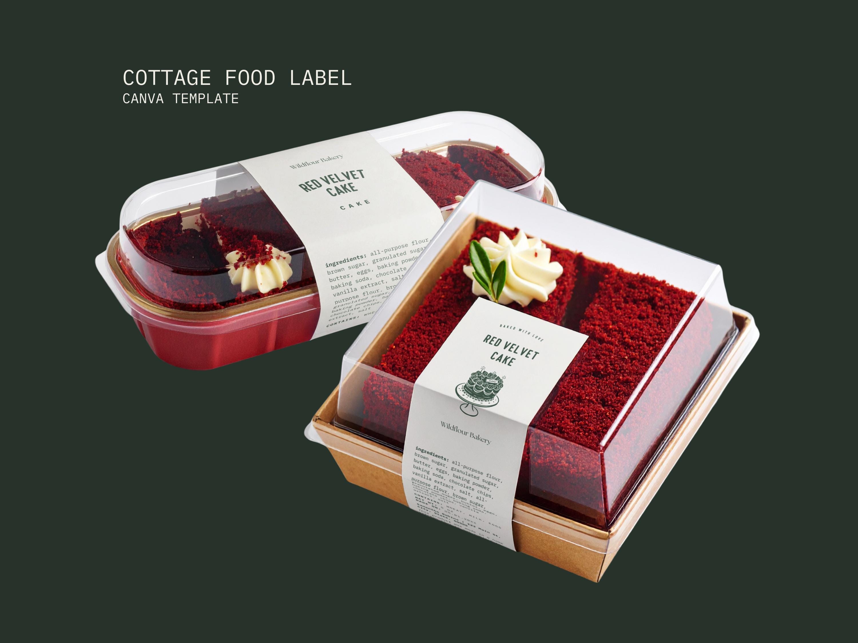 Cottage Food Label Template: Editable Home Bakery Packaging Sticker ...