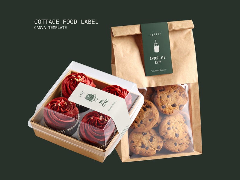 Cottage Food Label Template: Editable Home Bakery Packaging Sticker ...